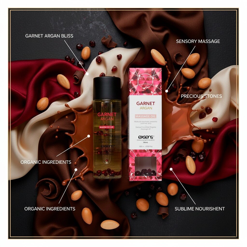 Органическое массажное масло с камнями GARNET ARGAN (Аргана)