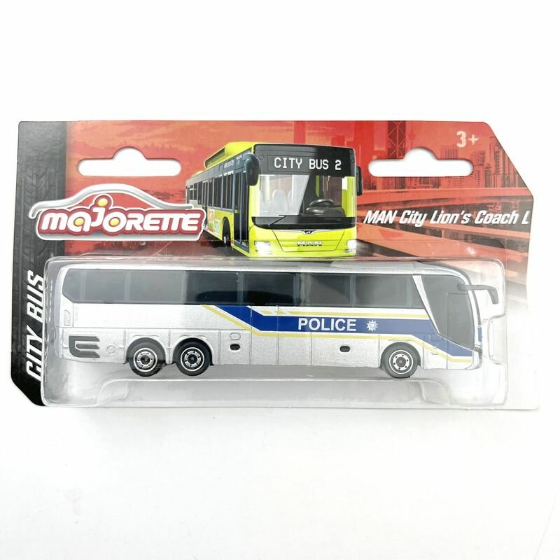 Машинка Majorette 1/64 diecast Alloy car model MAN CITY LION'S COACH L sliver