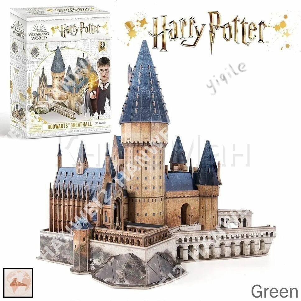Эксклюзивный 3D конструктор Гарри Поттер Хогвартс Большой Зал от CubicFun предлагается для сборки в виде объемного пазла