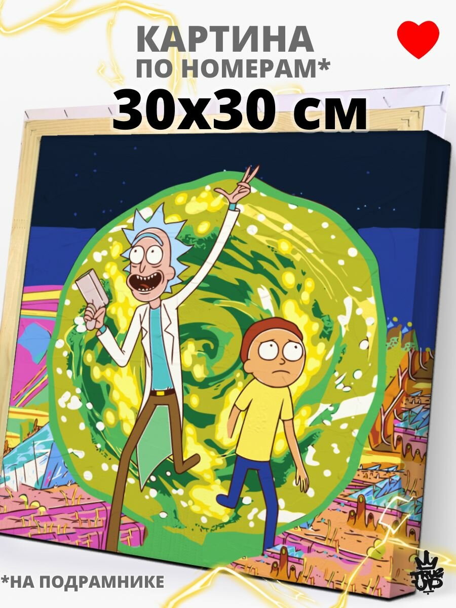 Рик и Морти картина по номерам на холсте