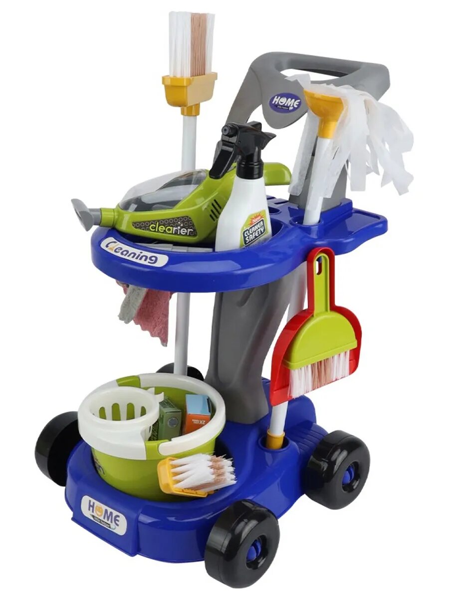 Детский игровой набор. Уборка в доме 33x33x60см(23 предмета)
