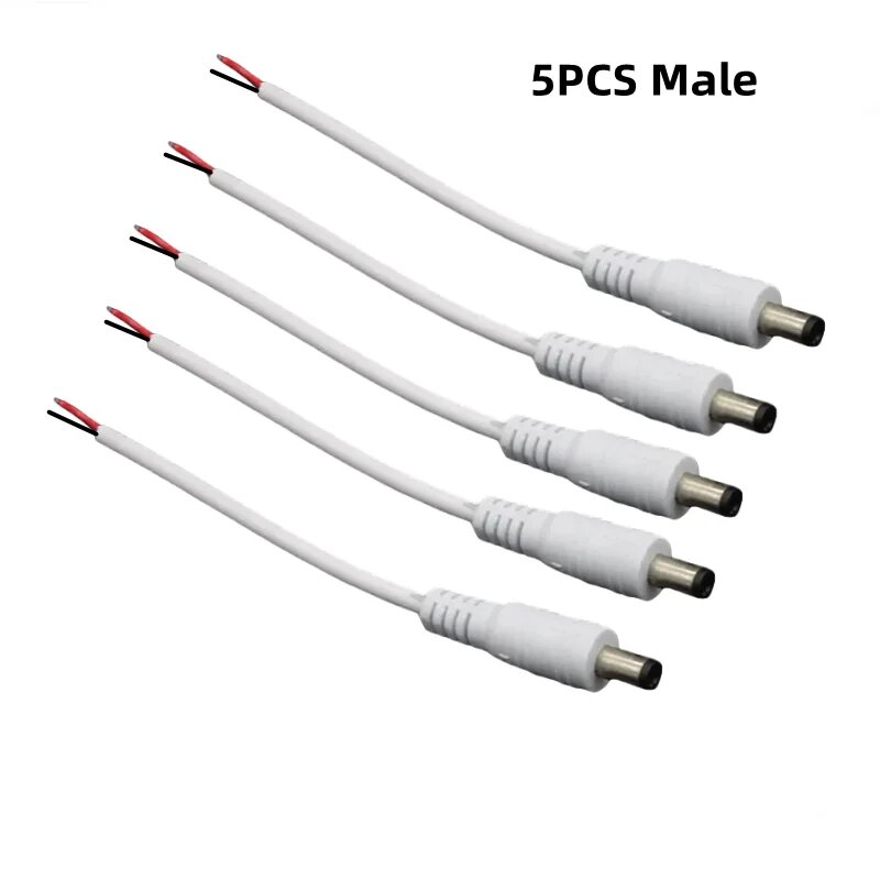 Разъемы постоянного тока HEGUOGUO DC Connector 12В 5,5x2,1 мм White Male