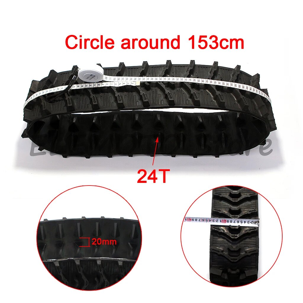 Резиновая гусеница для снега 24T, детская подметальная машина, картинг, каратинг, мотовездеход, мотовездеход, снегоход, гусеница A
