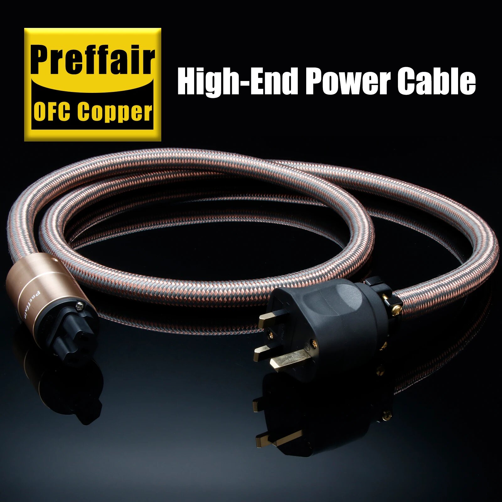 Кабель питания Preffair 3Core 12AWG, US Plug, 1m — фото 1