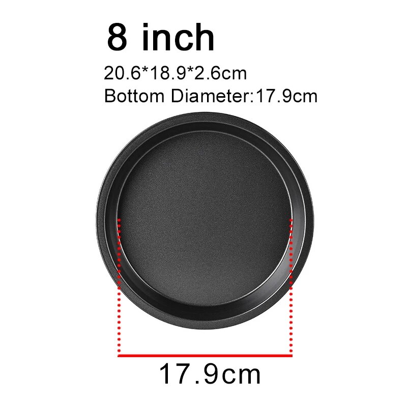 Форма для пиццы 8 inch, круглая, углеродистая сталь