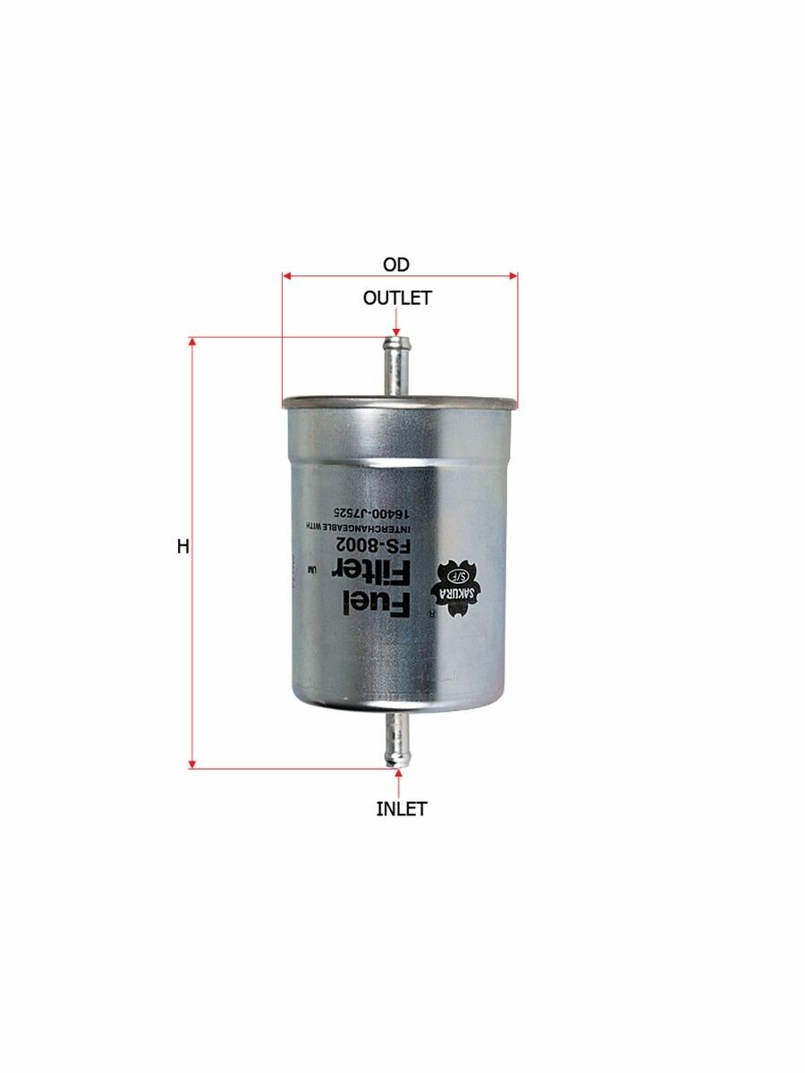 Фильтр топливный Sakura FS8002 для Audi A4, Ford Galaxy, Mercedes C / Ауди А4, Форд Гелакси, Мерседес Ц