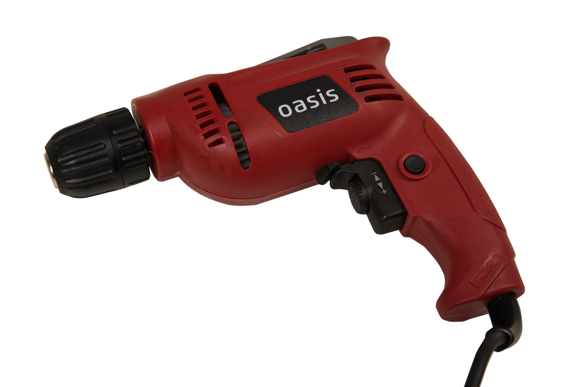 Дрель 550ВТ 0-3000 об. МИН. Реверс РЕГ. Обор. Быстрозаж патрон ВЕС 1.2КГ OASIS