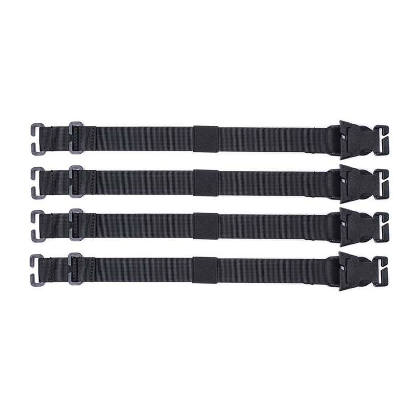 Расширяемые тактические ремни MOLLE с пряжками, 4 шт, Черный