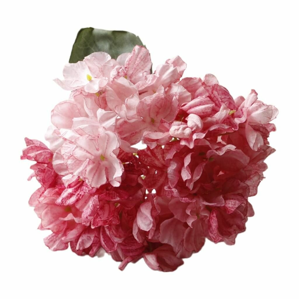 Искусственная гортензия 35 см для декора и ваз, Темно - розовый