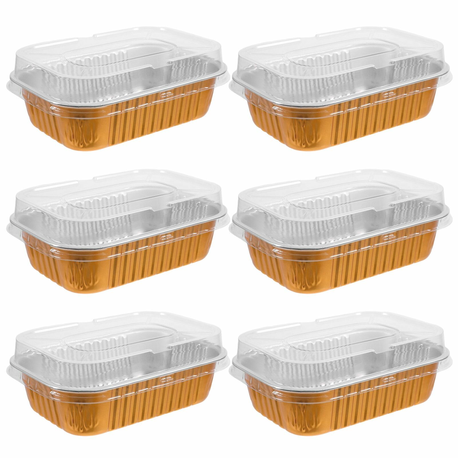 Упаковка Из 6 Штук Алюминиевых Контейнеров, Для Праздника, Из Алюминиевой Фольги