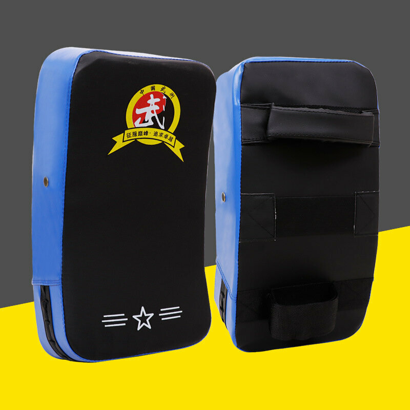 Foot Target для взрослых и детей, экипировка для тренировок тайского бокса, самбо, бокса, Муай-Тай, защитное снаряжение, мишень для бокса, ручная мишень (дуговая подножная мишень с синим краем и черной поверхностью)