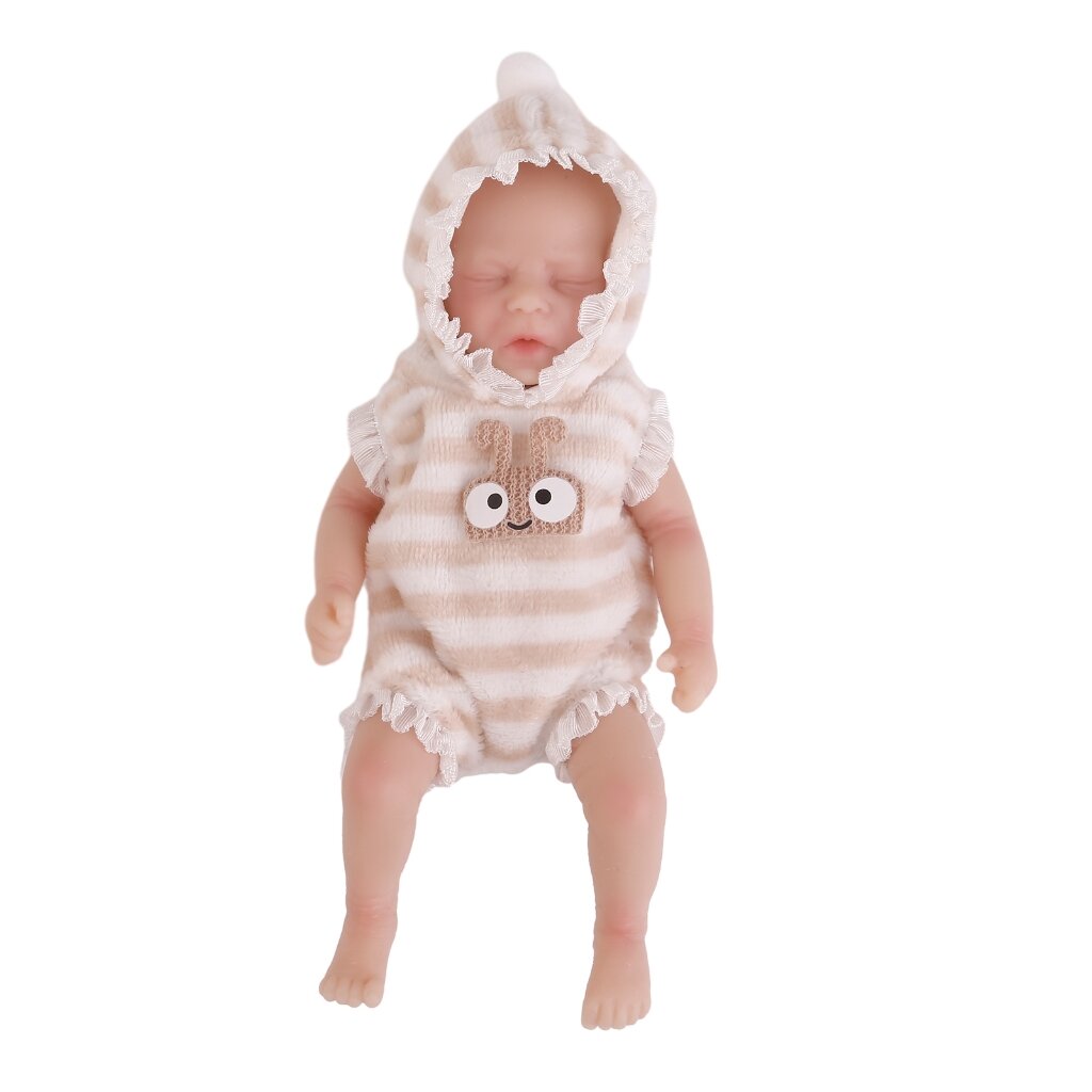 Кукла Белая 6,3-дюймовая Спящая Кукла Реалистичный Новорожденный Спящий Мальчик Игрушка Мягкая