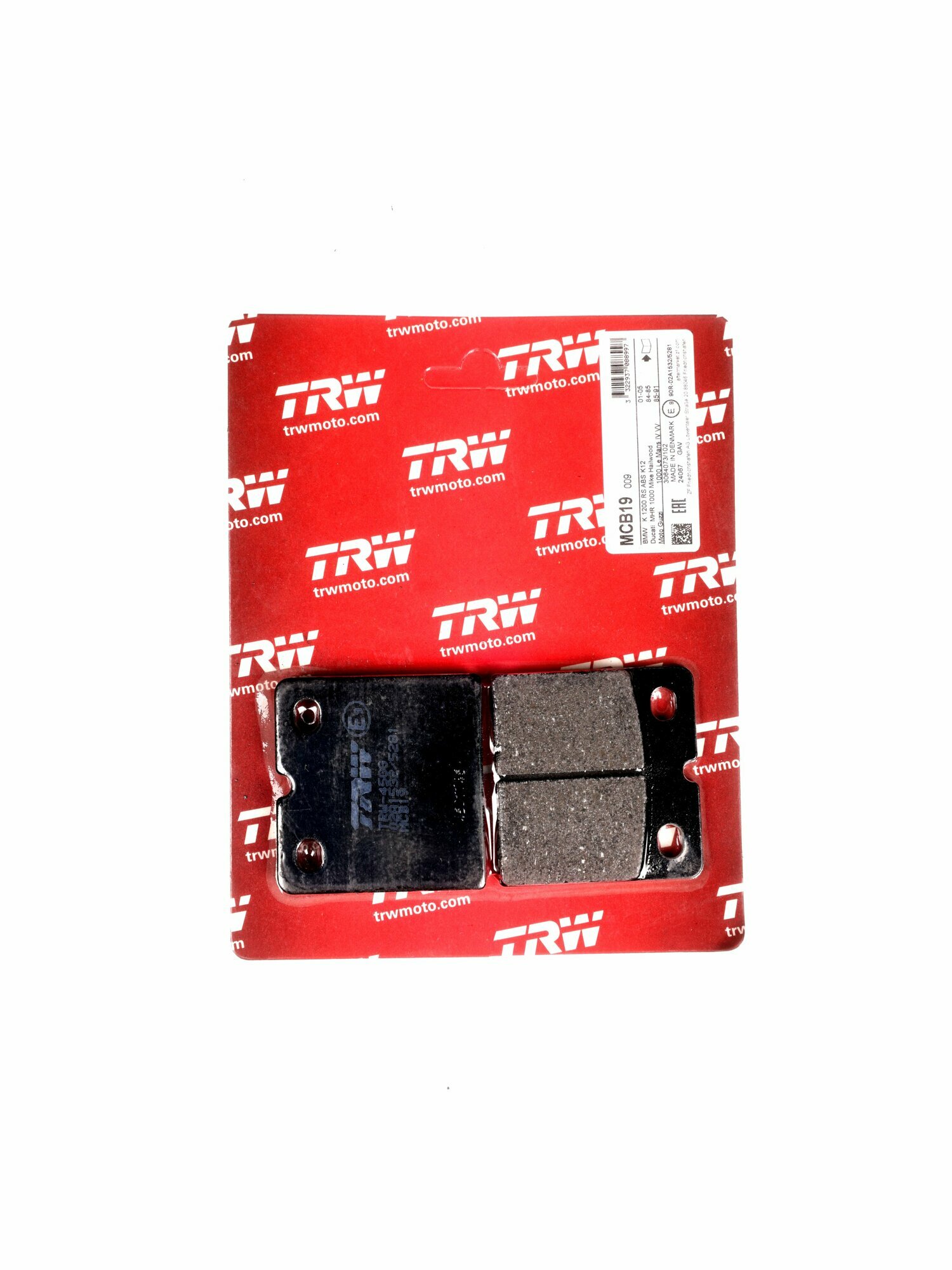 Колодки тормозные дисковые для мото TRW (MCB19)