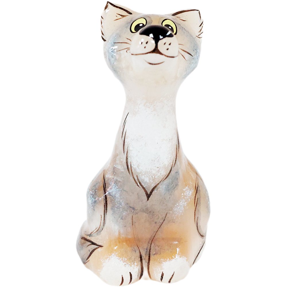 Фигурка из камня селенита "Волк Серый"