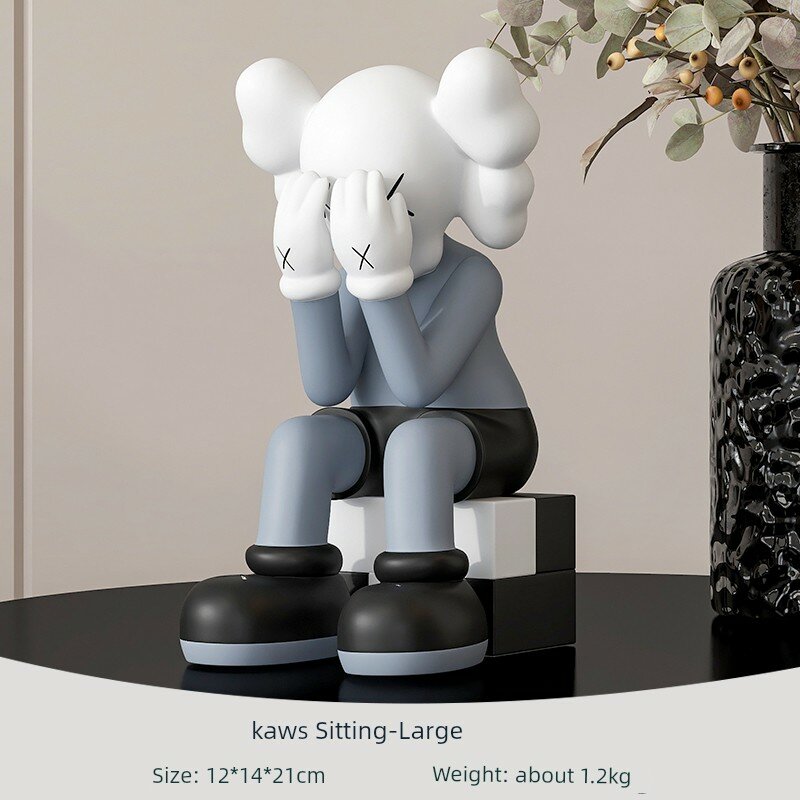 Фигурка Kaws сидячая поза, современный декор для жилого пространства
