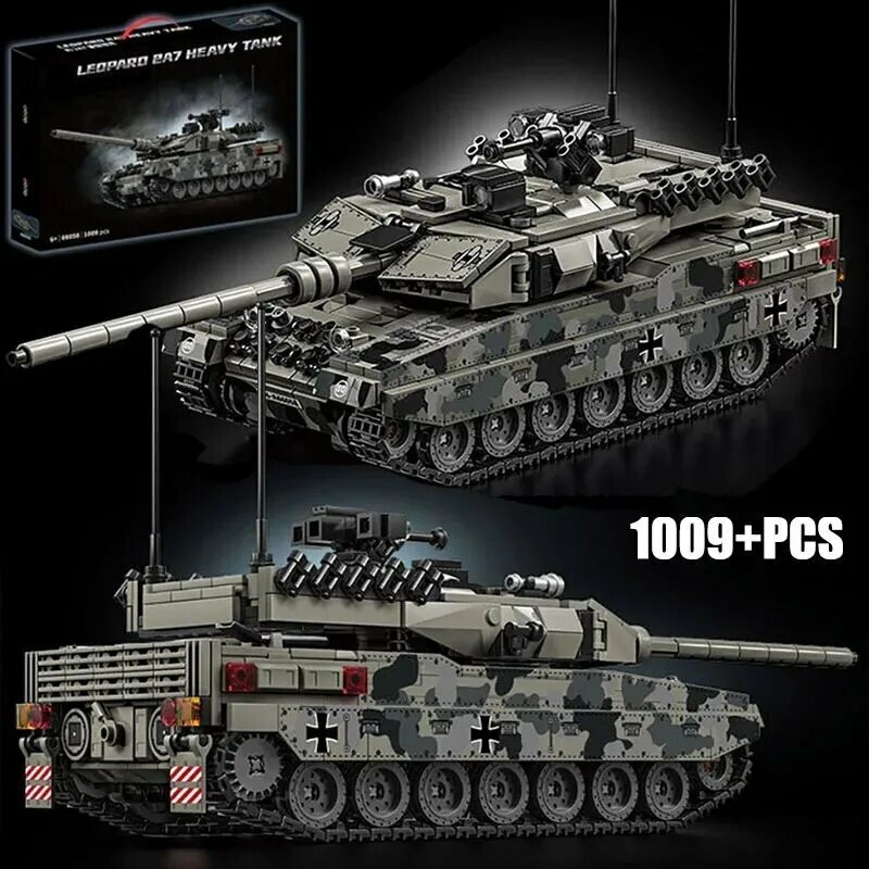 Конструктор Для Мальчика Leopard 2A7 Основной боевой танк,1009 Шт, игрушки Для Детей