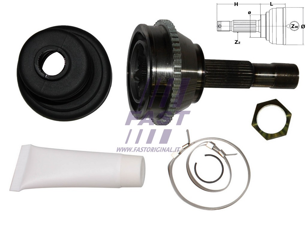 FAST FT25006K шрус наружный Ducato (Дукато) 94- +abs