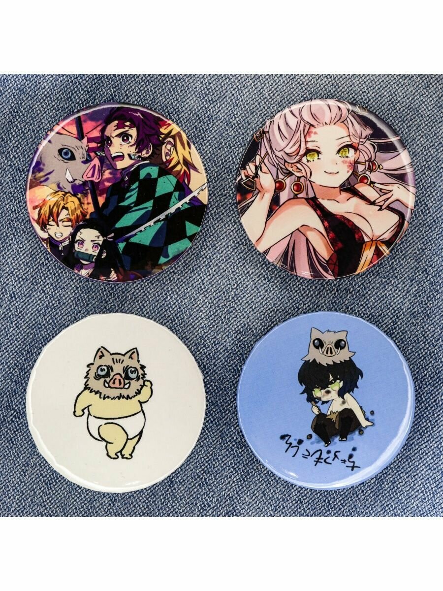 Набор значков аниме серии Demon Slayer