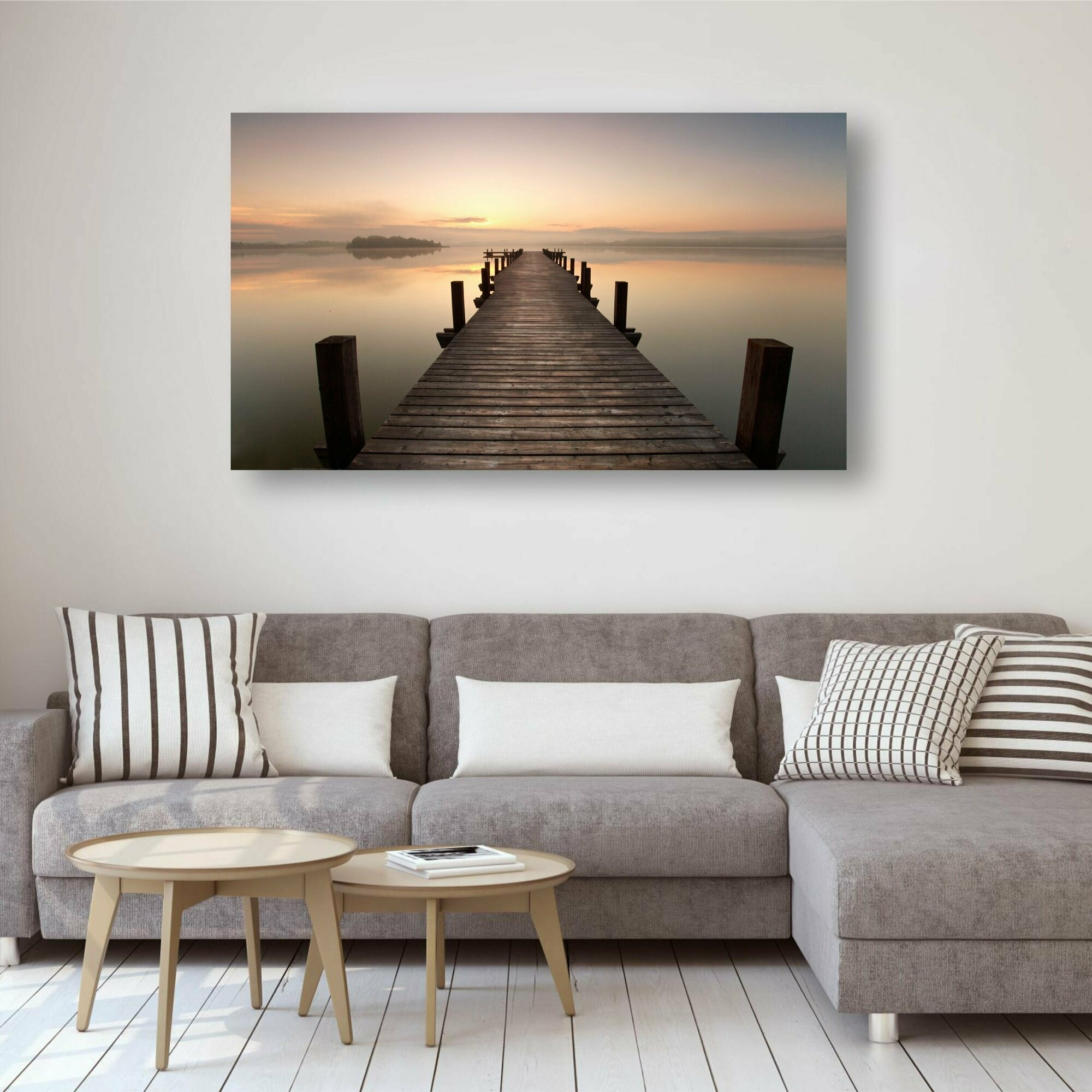 Картина на холсте "мост" 90х60см/ Картина для интерьера дома