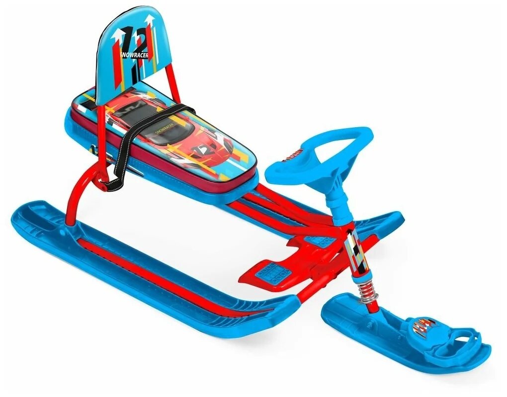 Снегокат Nika Тимка спорт 4-1 со спинкой и ремнем безопасности, sportcar