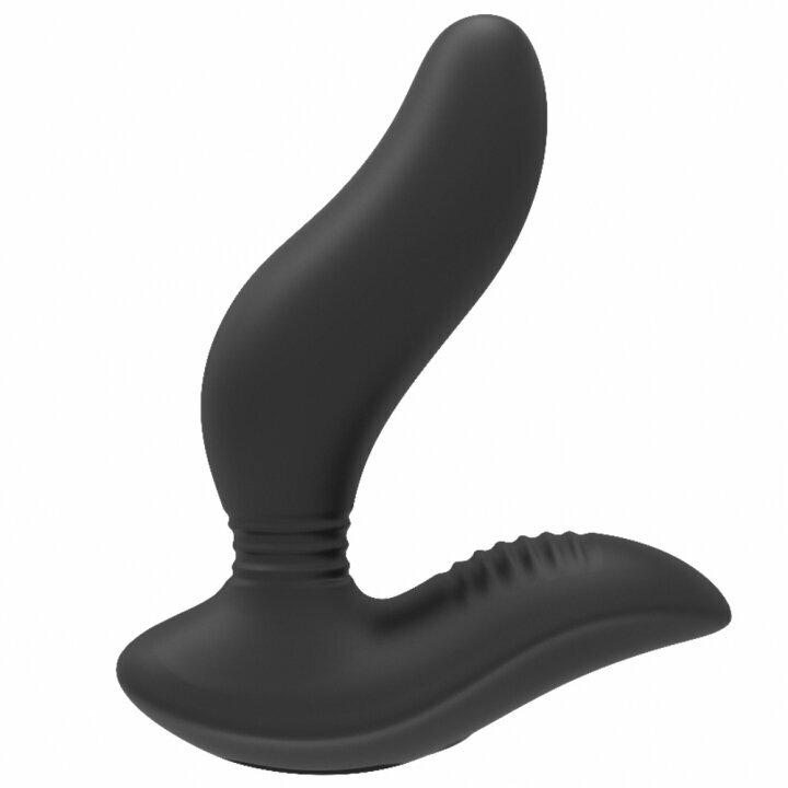 PinkScrew Анальный вибростимулятор/массажер простаты Curve P-spot Massager с пультом ДУ, черный