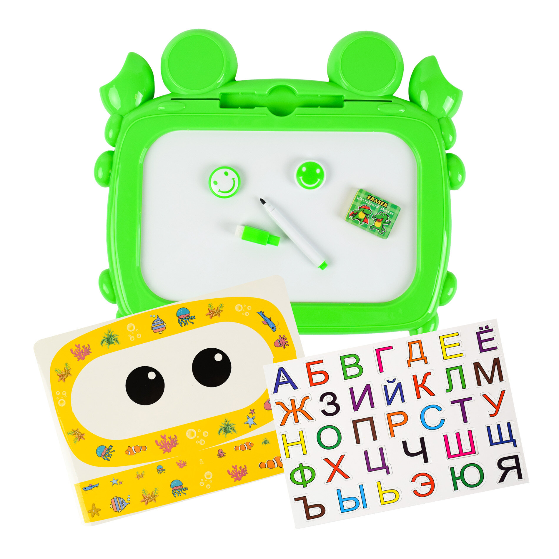 Доска для рисования/Магнитно-мелковая двухсторонняя/зеленый/