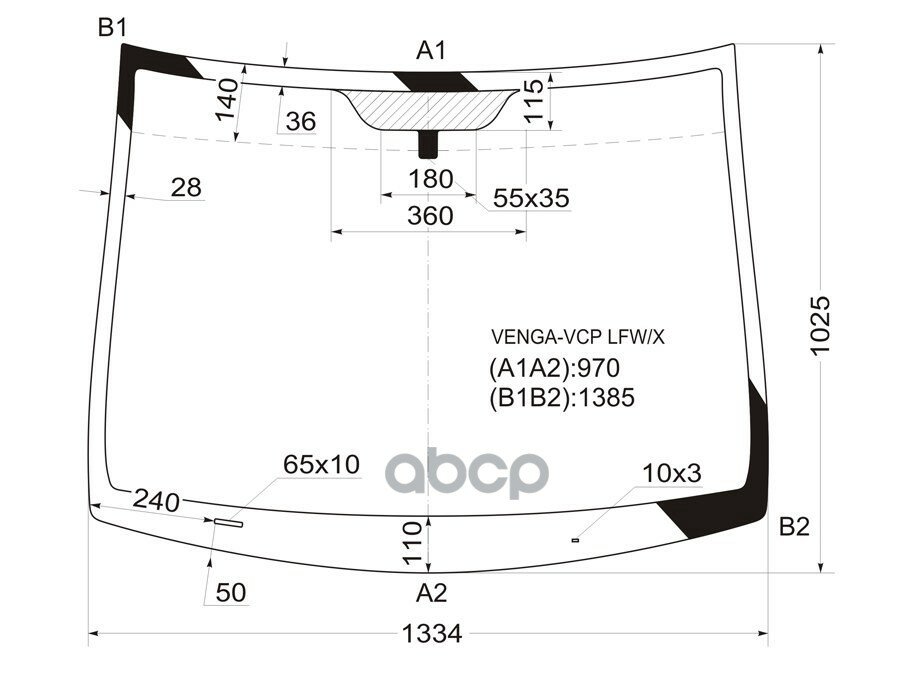 Стекло лобовое Hyundai ix20 10-19 / Kia Venga 10-17 XYG арт. VENGA-VCP LFW/X
