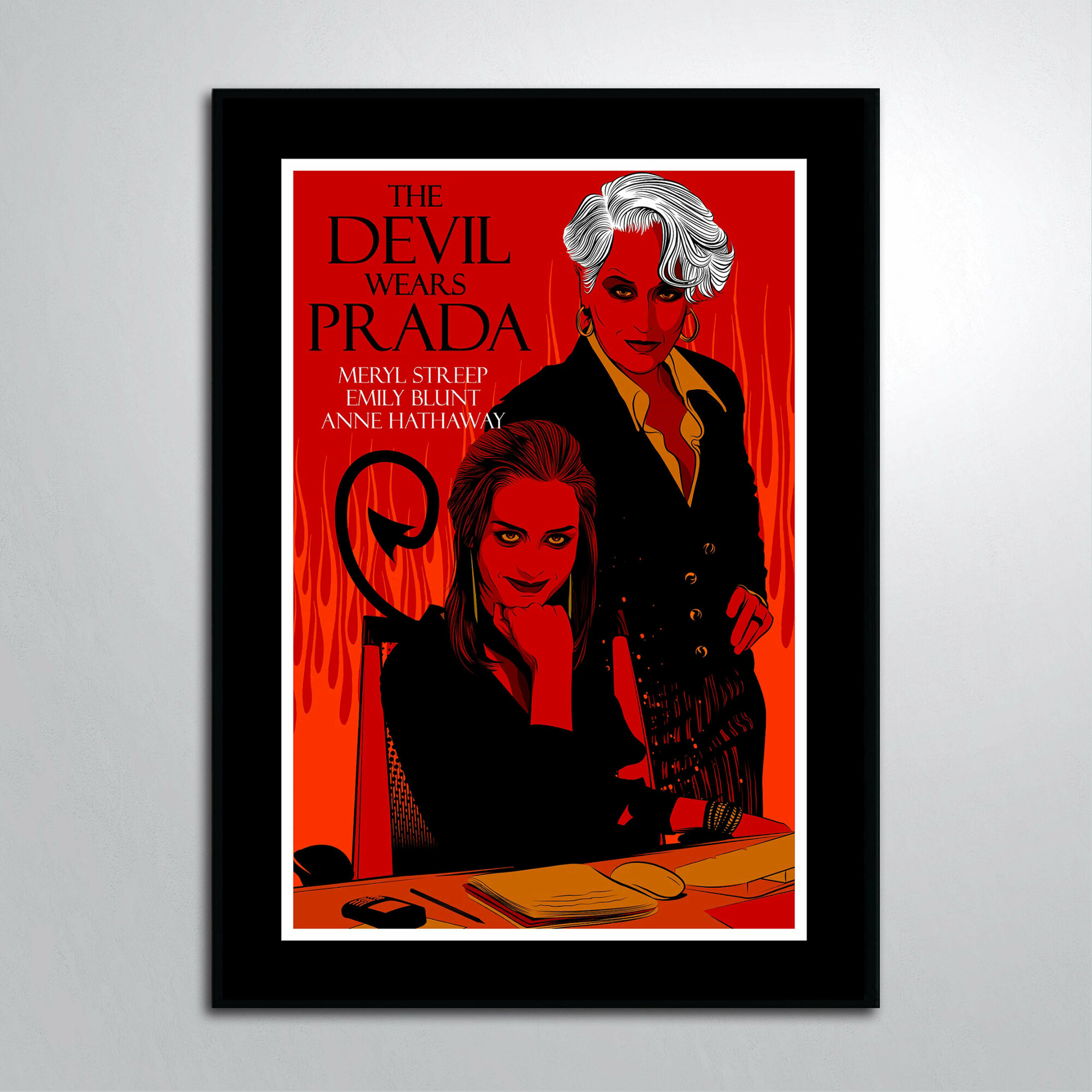 Постер без рамы/Дьявол носит Prada Мэрил Стрип Энн Хэтэуэй Эмили Блант The Devil Wears Prada