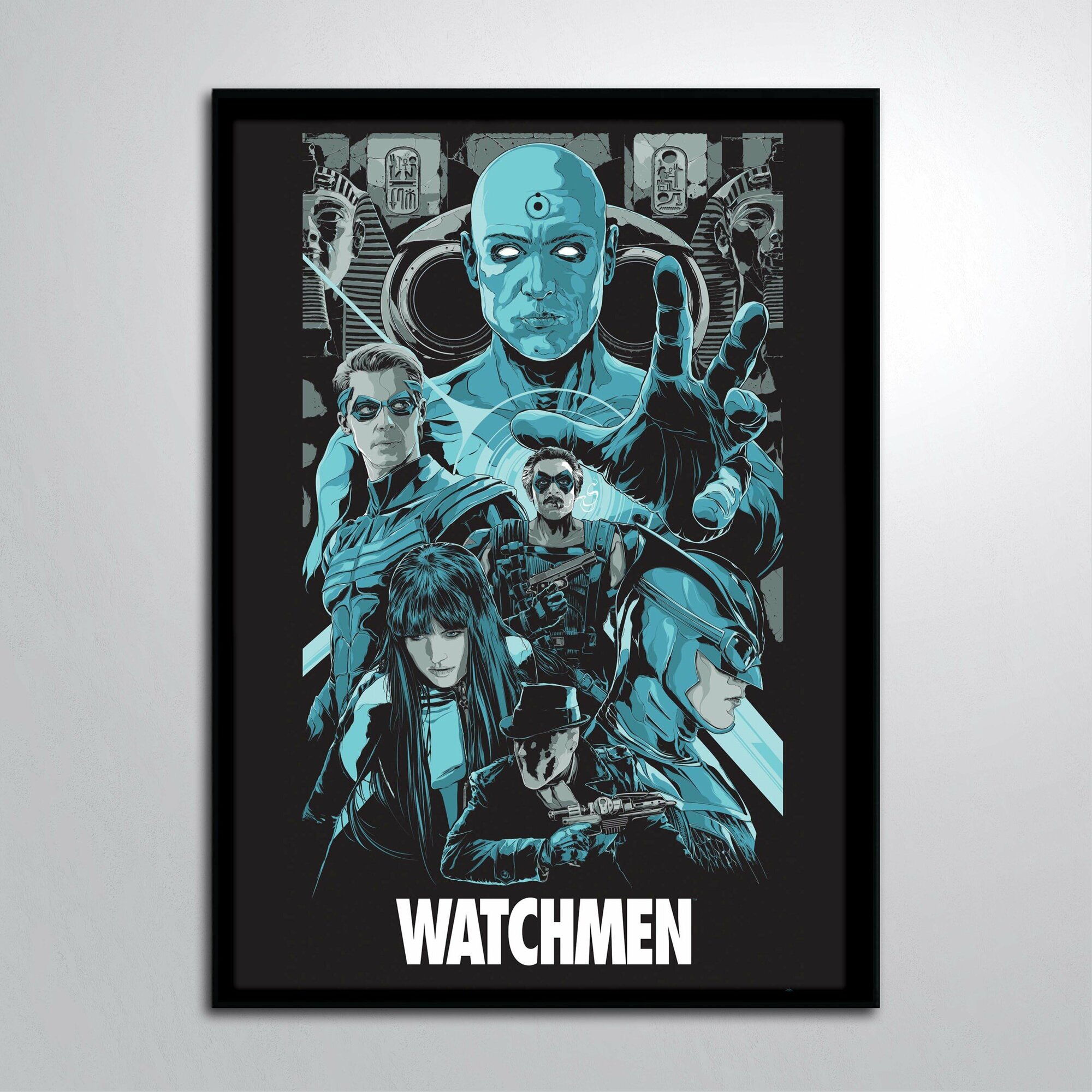 Постер в раме/Вселенная DC Хранители Арт Синий Watchmen