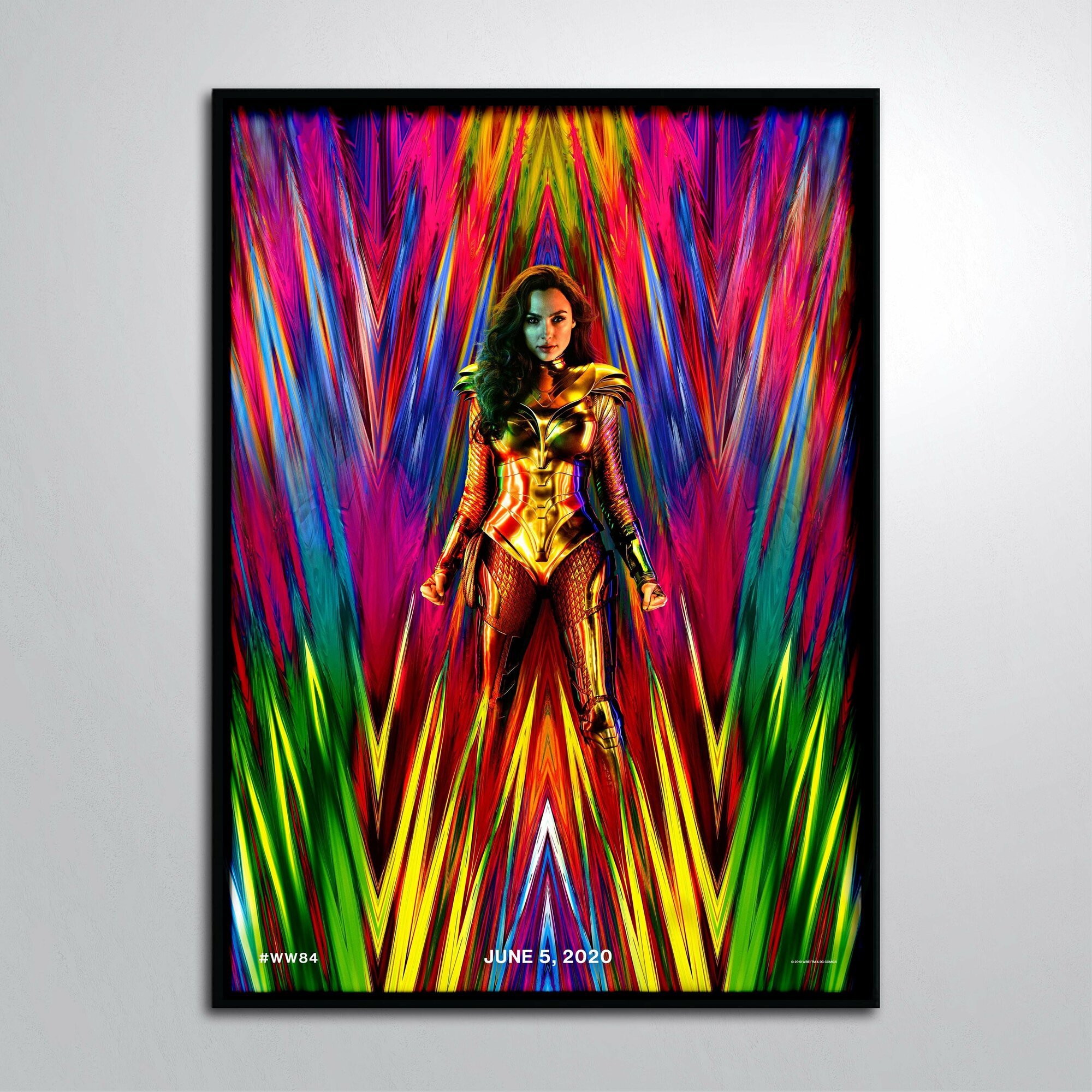 Постер в раме/Вселенная DC Чудо-женщина 1984 Галь Гадот Стекло Молния Wonder Woman