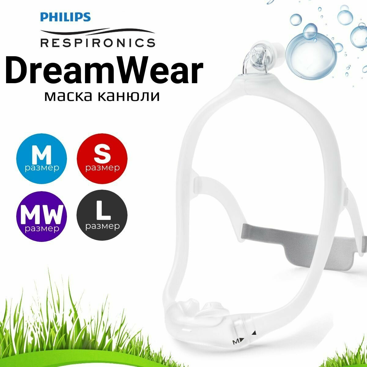 Philips DreamWear маска канюли (в комплекте 4 размера) для СИПАП