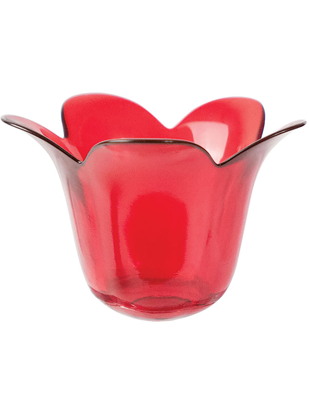 Подсвечник Lux Red, стеклянный, 14,5 см