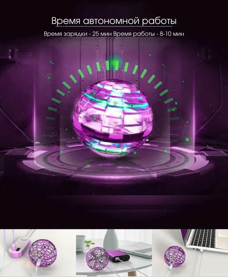 Детский летающий воздушный шар квадрокоптер