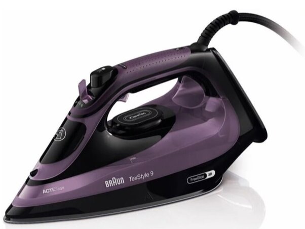 Braun TexStyle 9 SI 9661 VI, фиолетовый/черный, 3100 Вт, регулировка подачи пара