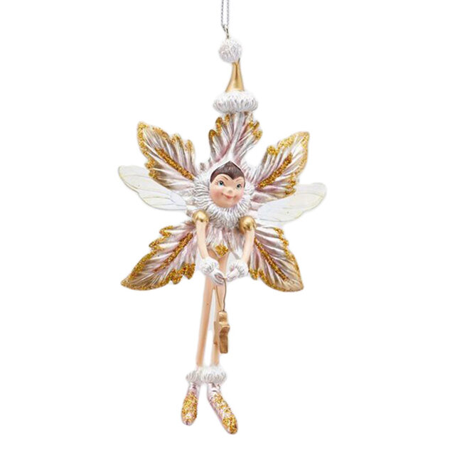 Елочная игрушка Эльф Берендей со звездой 15 см, подвеска, EDG, 685375-95-2