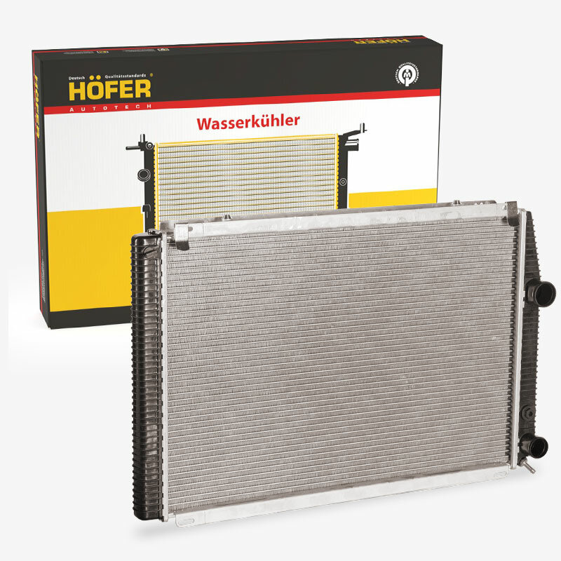 Радиатор охлаждения УАЗ 3163 Патриот дв. 409 МКПП А/С алюминиевый паяный HF 708 450 HOFER