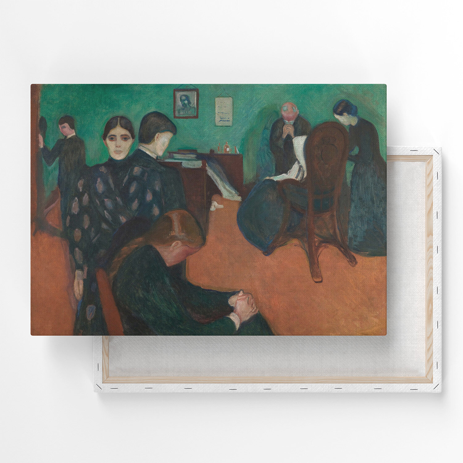 Картина на холсте, репродукция / Эдвард Мунк - Death in the Sickroom / Размер 60 x 80 см