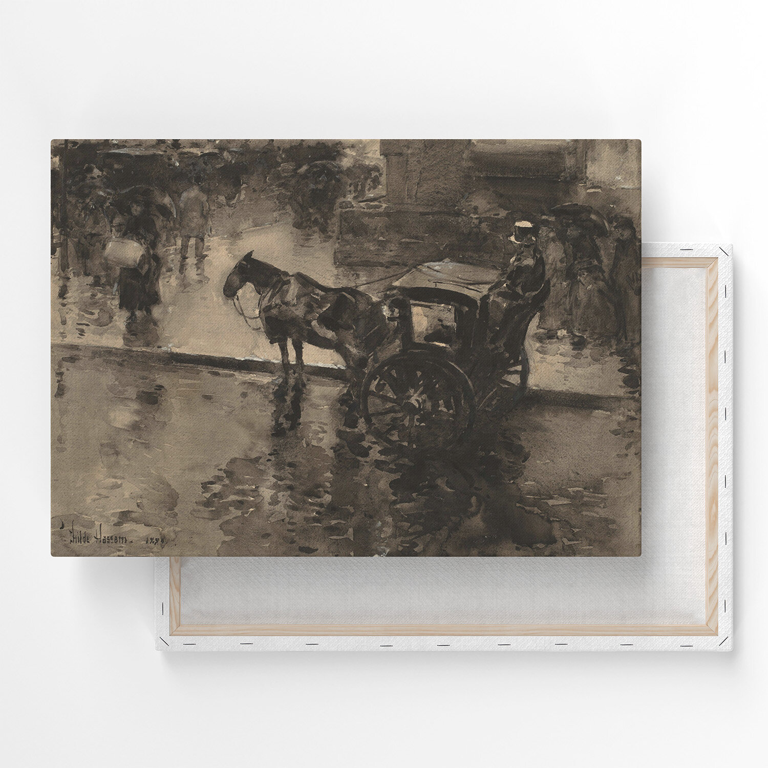 Картина на холсте, репродукция / Чайльд Гассам - The Up-Tide on the Avenue / Размер 60 x 80 см
