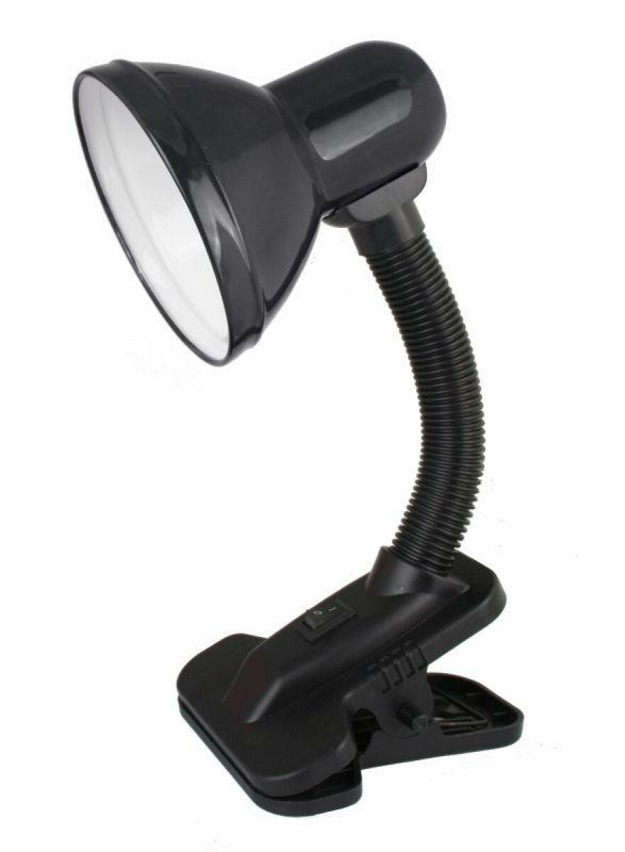 Настольная лампа Ultraflash UF-320P С02 настол. прищепка 230В 60Вт E27 ЛОН черн.