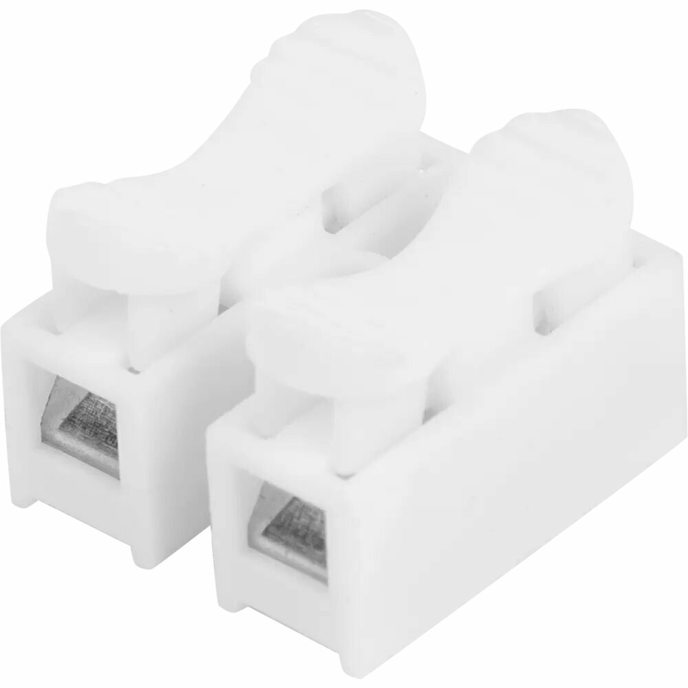 Клеммы нажимные пружинные для осветительного оборудования Duwi СМК 823-2-10 2-проводные 2,5мм² белые 5шт 26738 6
