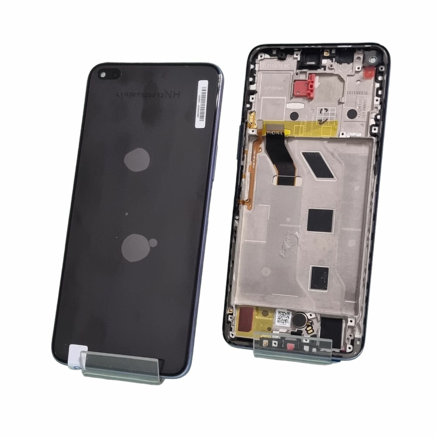 Дисплей Huawei Honor 50 Lite (NTN-LX1) с сенсором в рамке серебро (OR ref)