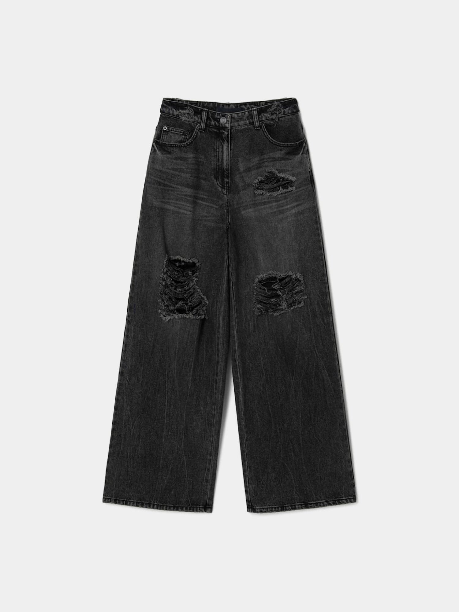Джинсы Destroyed Wide Denim Pants 