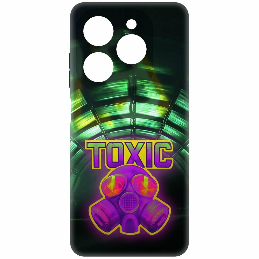 Чехол-накладка Krutoff Soft Case Cтандофф 2 (Standoff 2) - Стикер Toxic для TECNO Spark 20 Pro черный