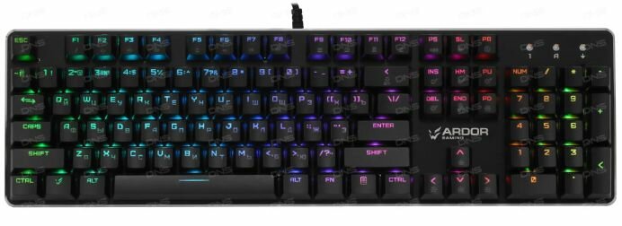 Игровая механическая клавиатура ARDOR GAMING Blade Optical, Kailh Red, 104 клавиши, RGB, проводная, чёрная.