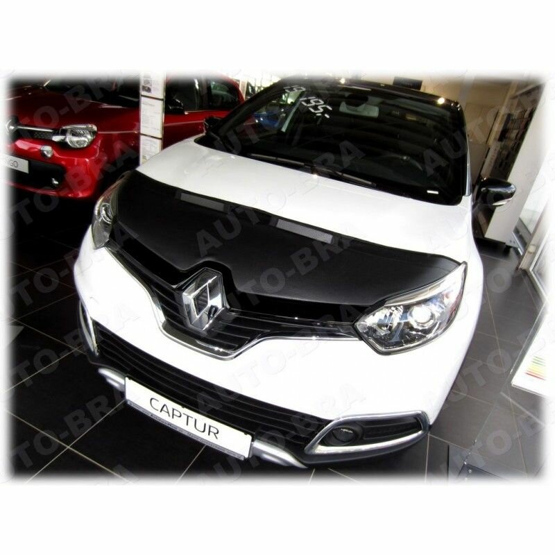 Дефлектор капота Кожаный для RENAULT Kaptur 2016 -2020 I (Рено Каптюр)