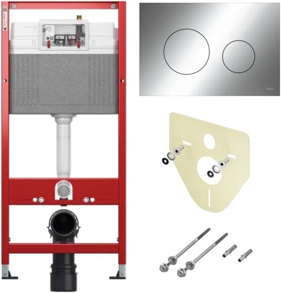 Инсталляция для унитаза Tece TECEloop 2.0 K440921 с кнопкой смыва, хром