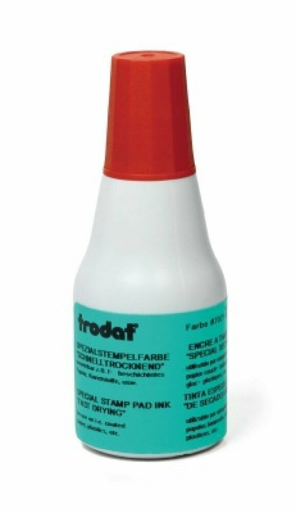 Краска штемпельная быстросохнущая Trodat 7021, красная, 25мл