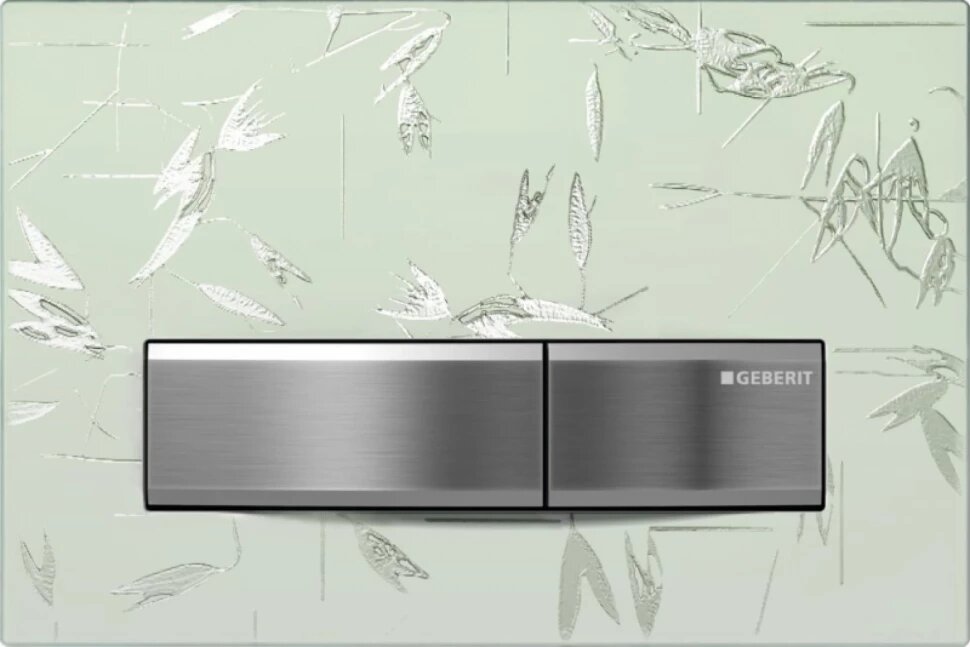 Кнопка смыва Geberit Sigma 50 115.788. SC.5 для инсталляции, матовое стекло/нержавеющая сталь