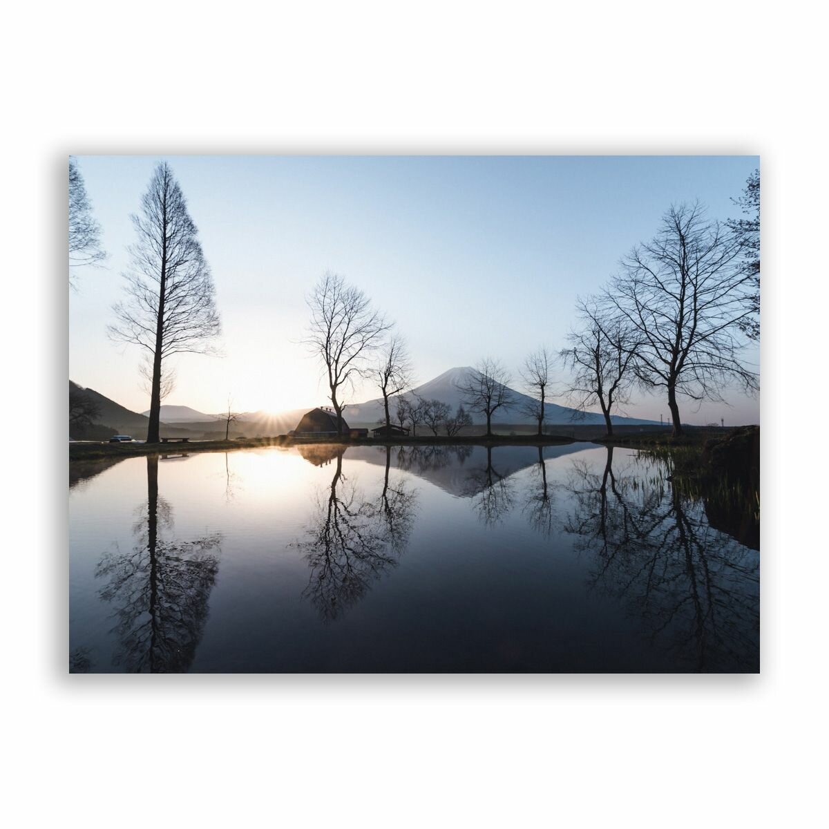 Постер, плакат на бумаге / Природа Японии - Пейзаж / Размер 40 x 53 см