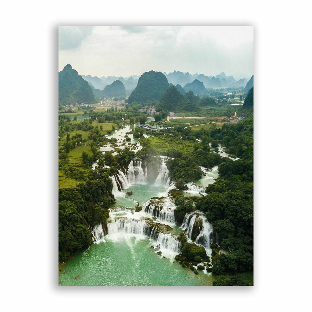 Постер, плакат на бумаге / Природа Китая - Водопад / Размер 30 x 40 см